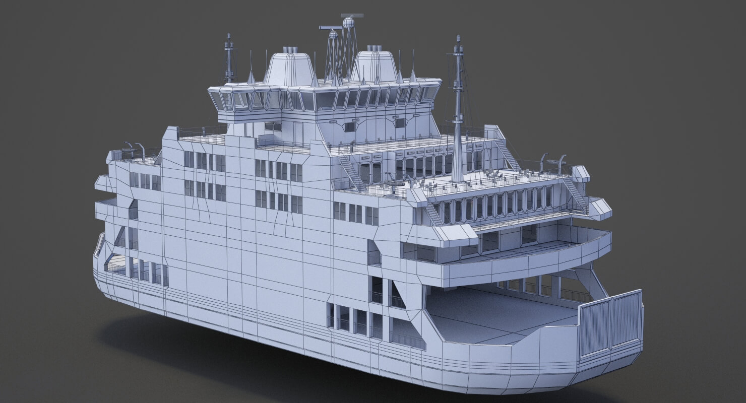 Vehicle Carrier Ship 01 - 3D Model by sky3dstudios69