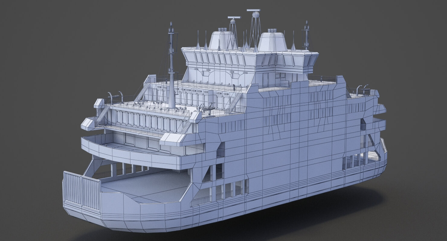 Vehicle Carrier Ship 01 - 3D Model by sky3dstudios69