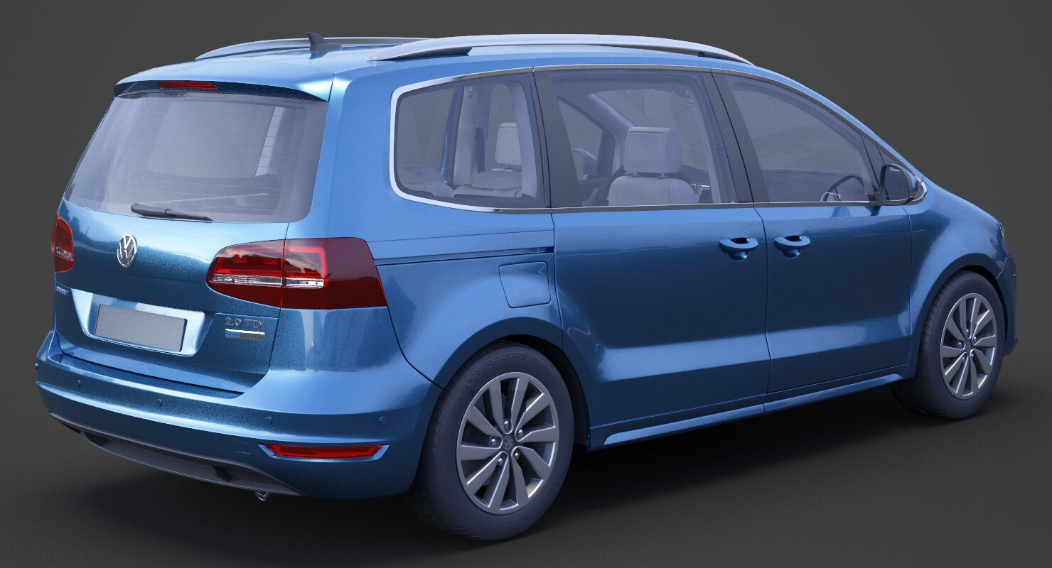 Volkswagen Sharan 2016 - 3D Model by sky3dstudios69