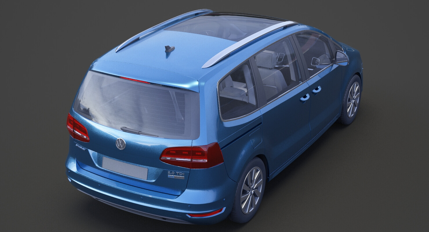 Volkswagen Sharan 2016 - 3D Model by sky3dstudios69