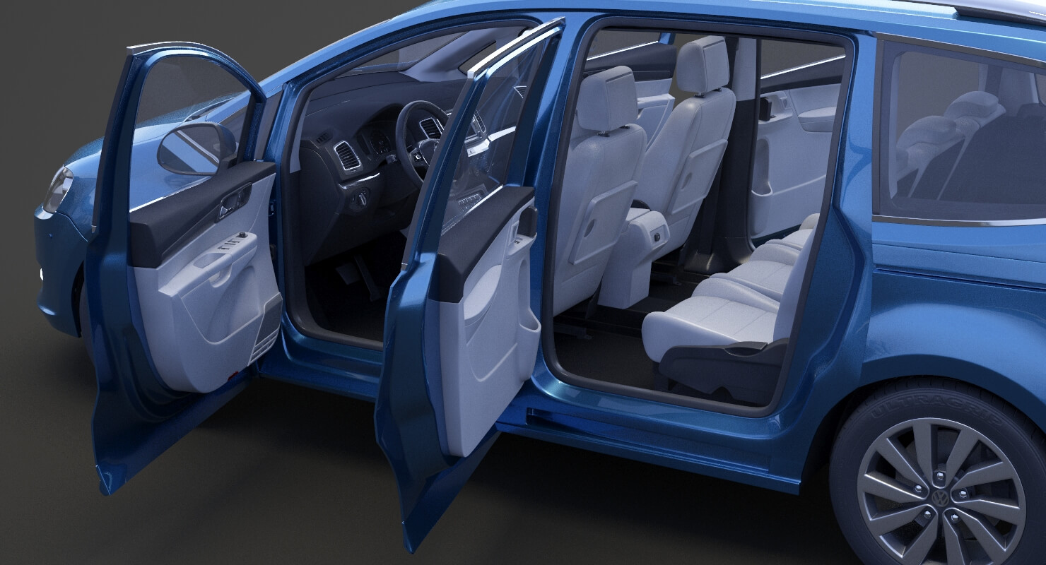 Volkswagen Sharan 2016 - 3D Model by sky3dstudios69