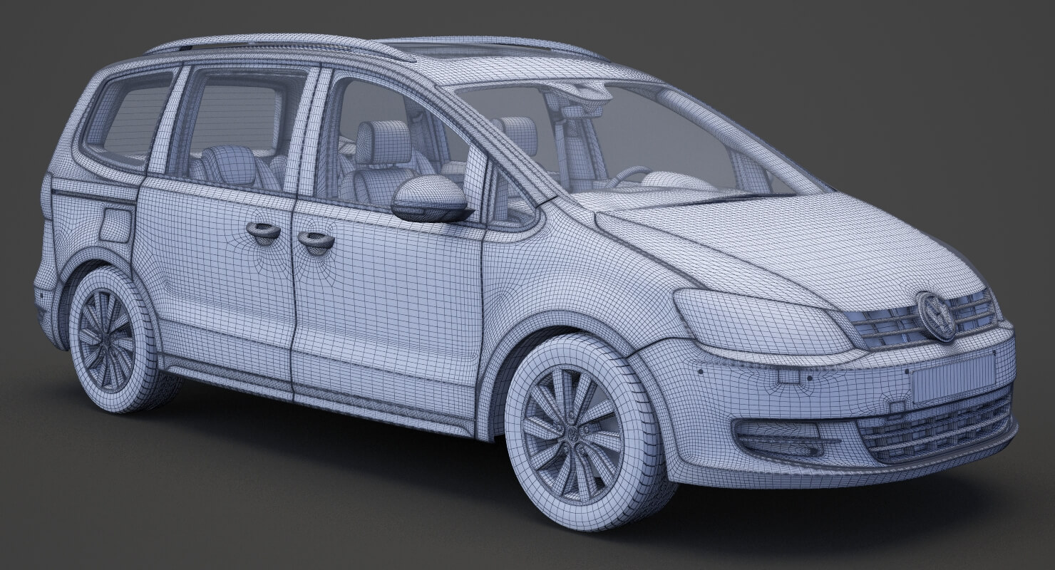 Volkswagen Sharan 2016 - 3D Model by sky3dstudios69