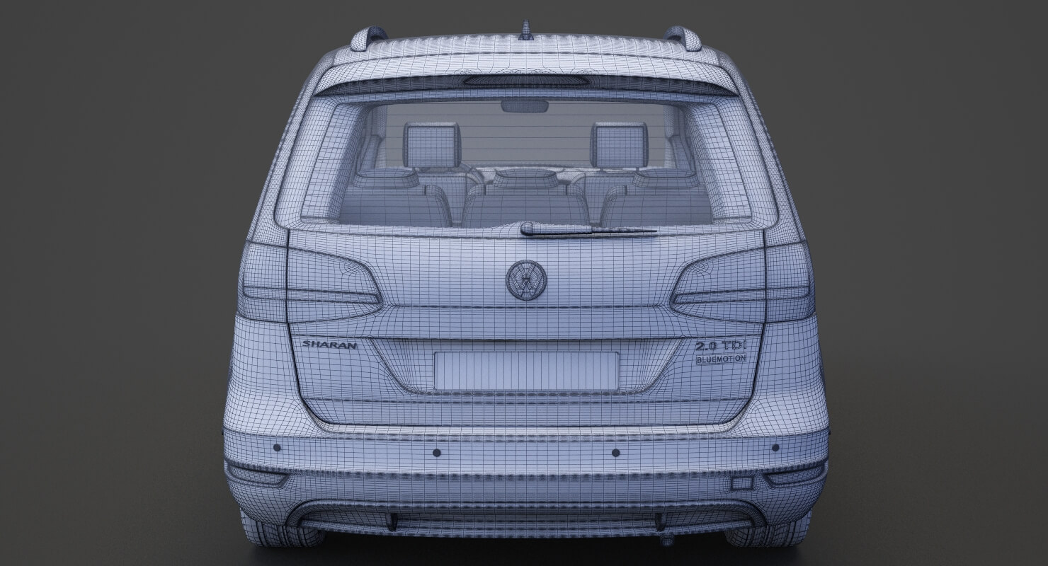 Volkswagen Sharan 2016 - 3D Model by sky3dstudios69