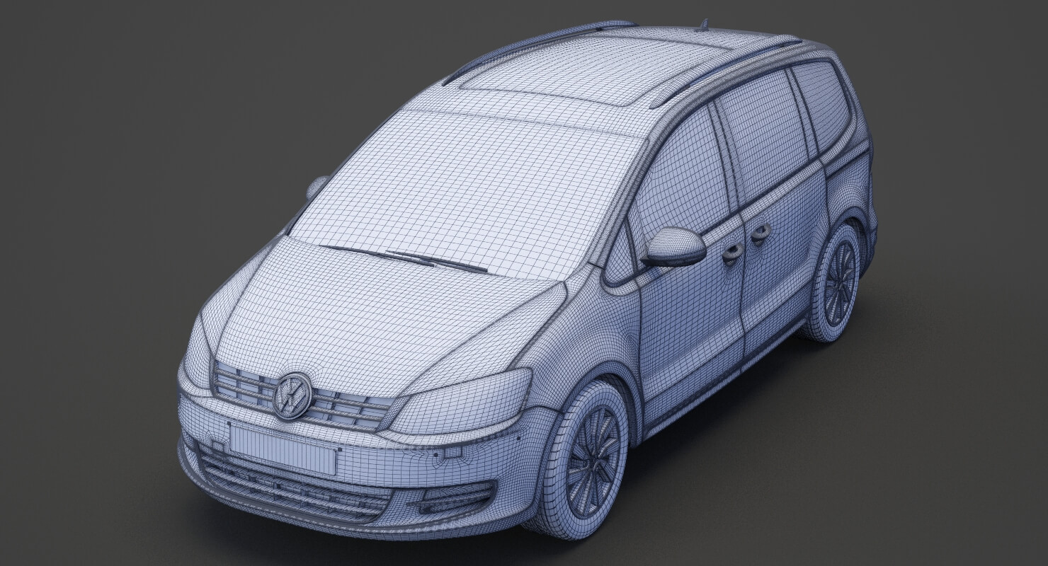 Volkswagen Sharan 2016 - 3D Model by sky3dstudios69