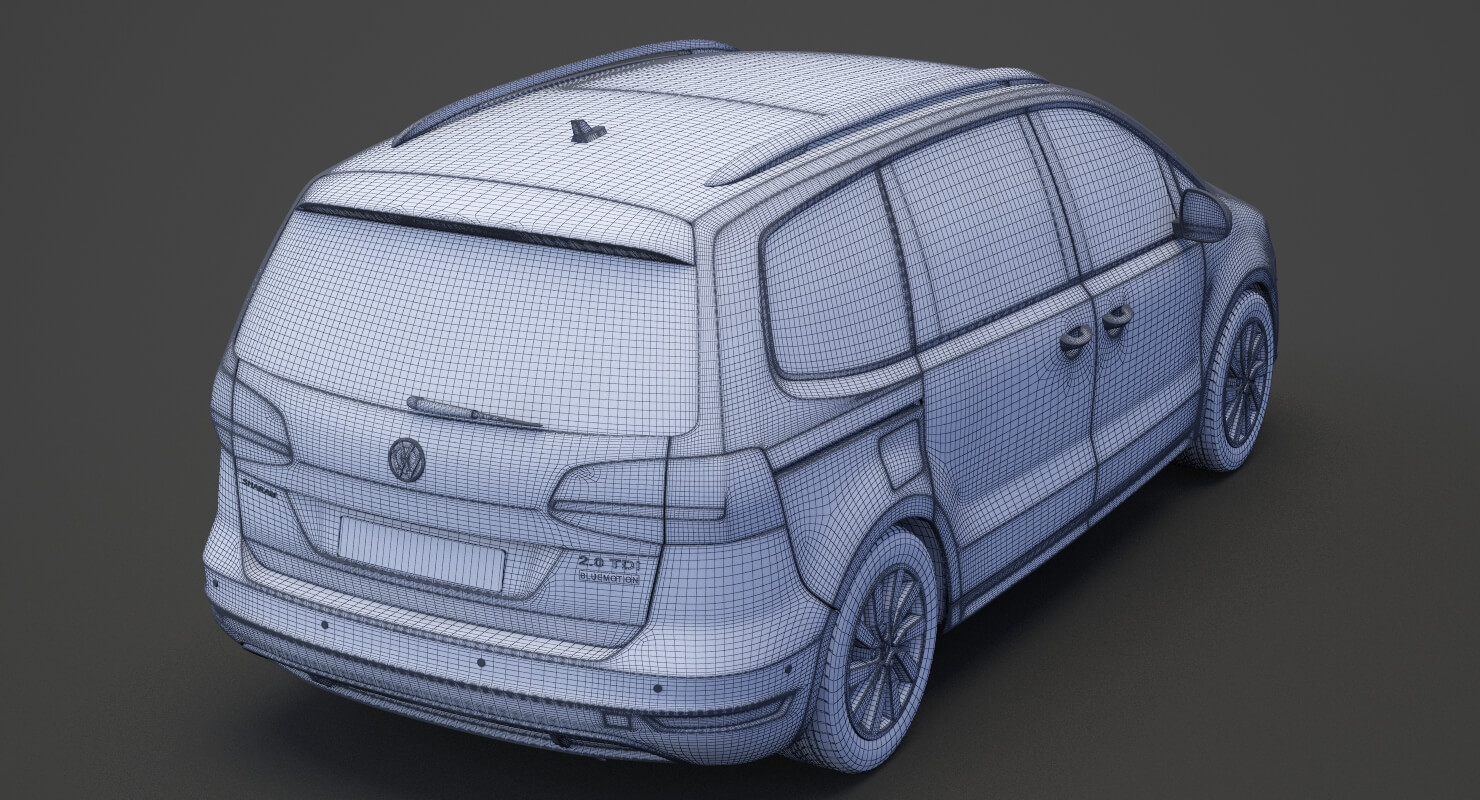 Volkswagen Sharan 2016 - 3D Model by sky3dstudios69