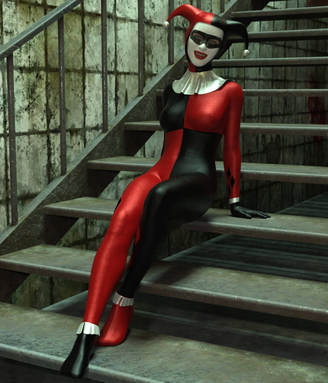 Harley Quinn 3D Render, Digital Art by sky50783