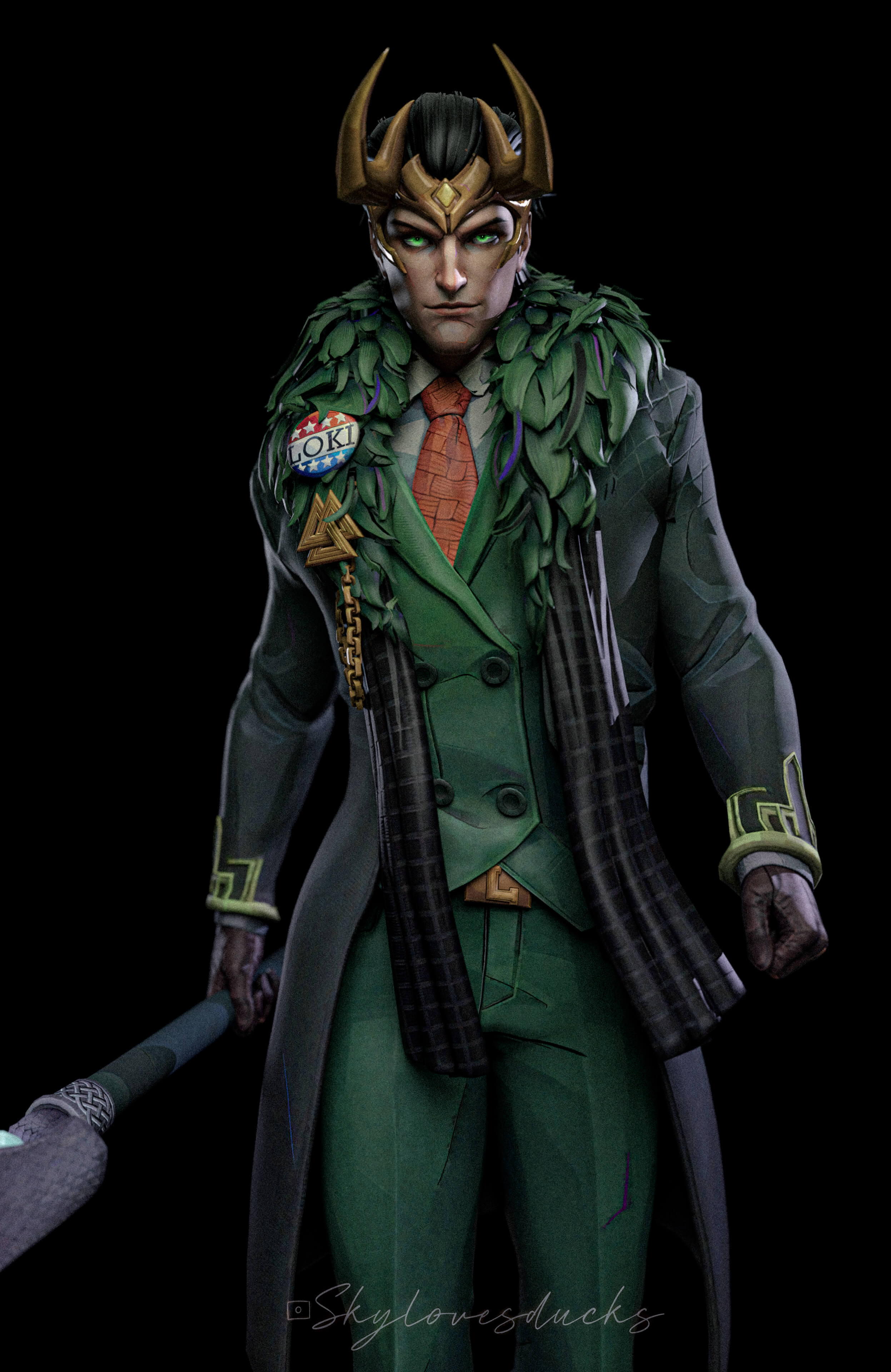 President Loki 3D Render, Digital Art by SkyAreks