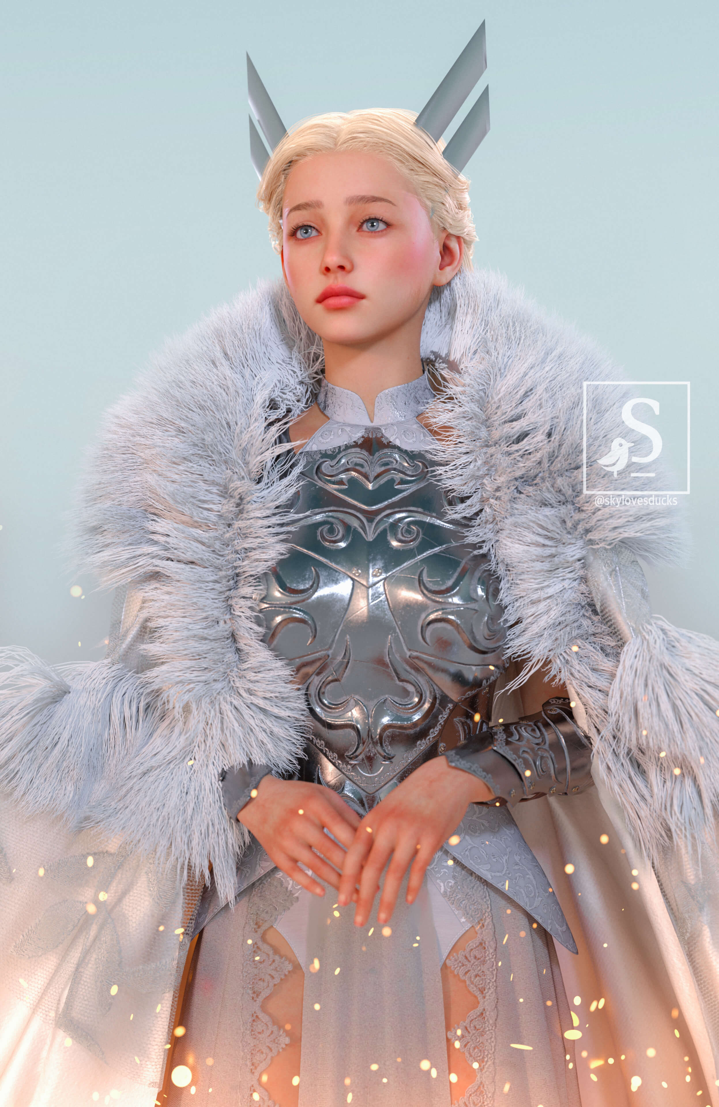 Sky New Outfit 3D Render, Digital Art by SkyAreks