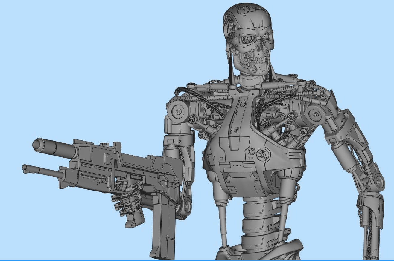 Erminator T-800 Endoskeleton Rekvizit T2 V3 High Detal 3D Model by ...