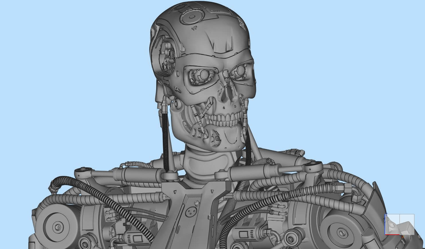 Erminator T-800 Endoskeleton Rekvizit T2 V3 High Detal 3D Model by ...