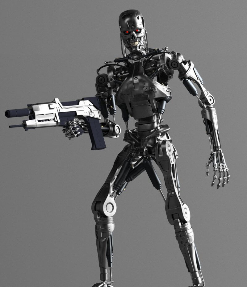 terminator t-800 3D Render, Digital Art by SKYNET-2029