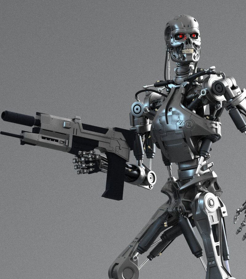 terminator t-800 3D Render, Digital Art by SKYNET-2029