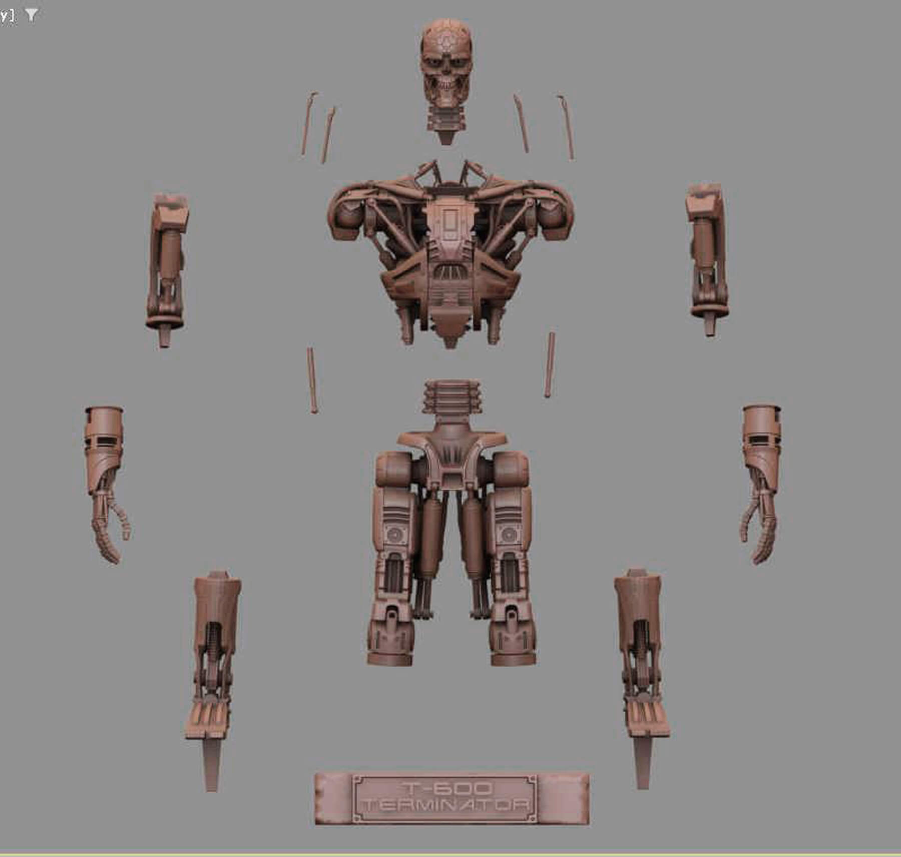 T-600 Terminator Salvation V2 High Detal 3D Print Model by SKYNET-2029