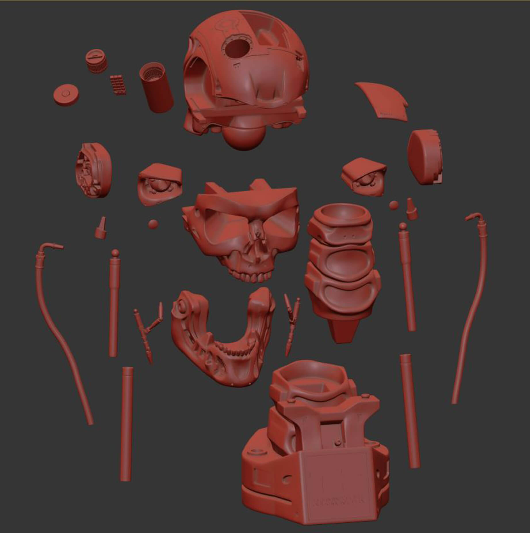 T-800 Skull Terminator 2 Judgment Day 3D Model by SKYNET-2029