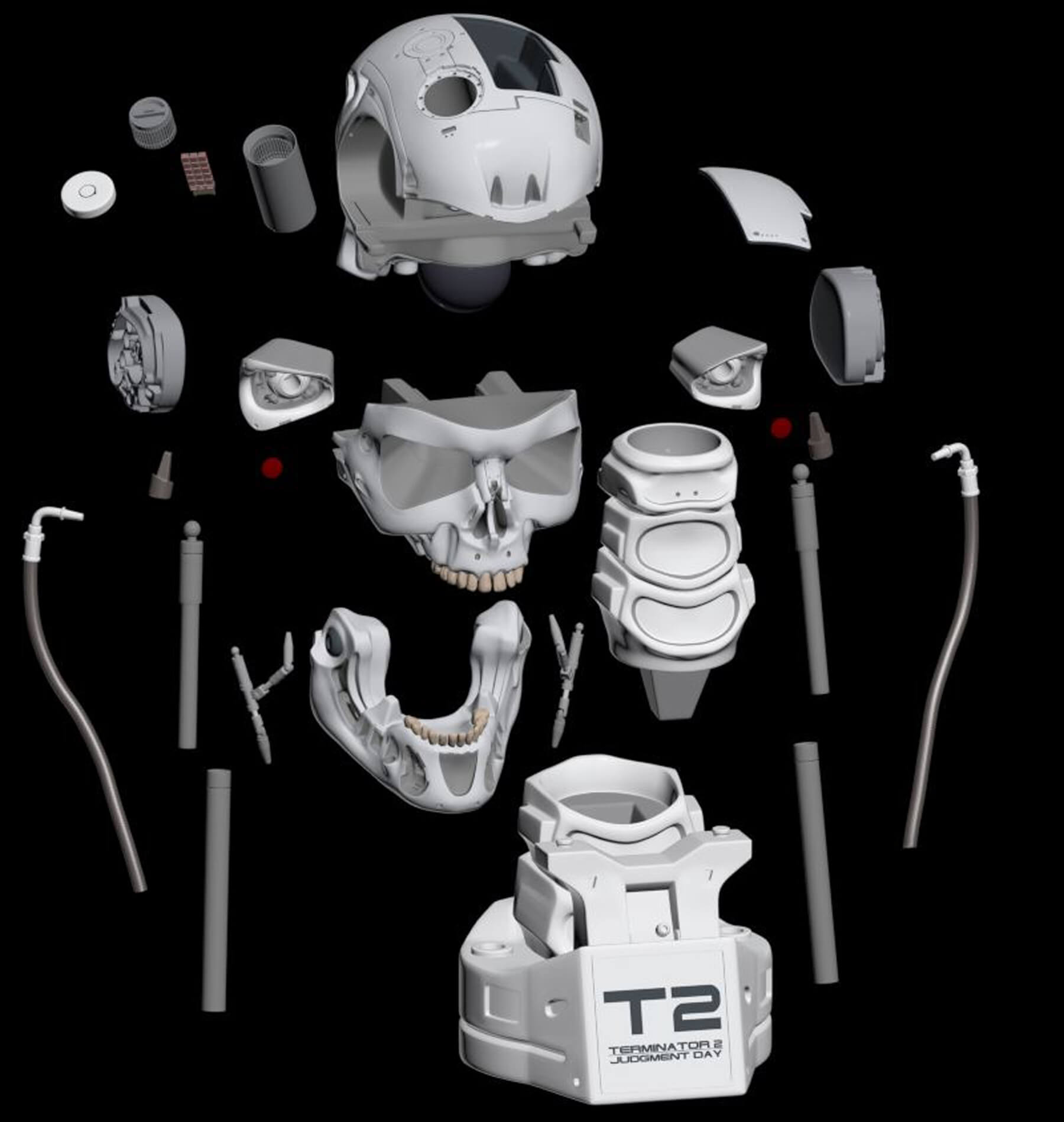 T-800 Skull Terminator 2 Judgment Day 3D Model by SKYNET-2029