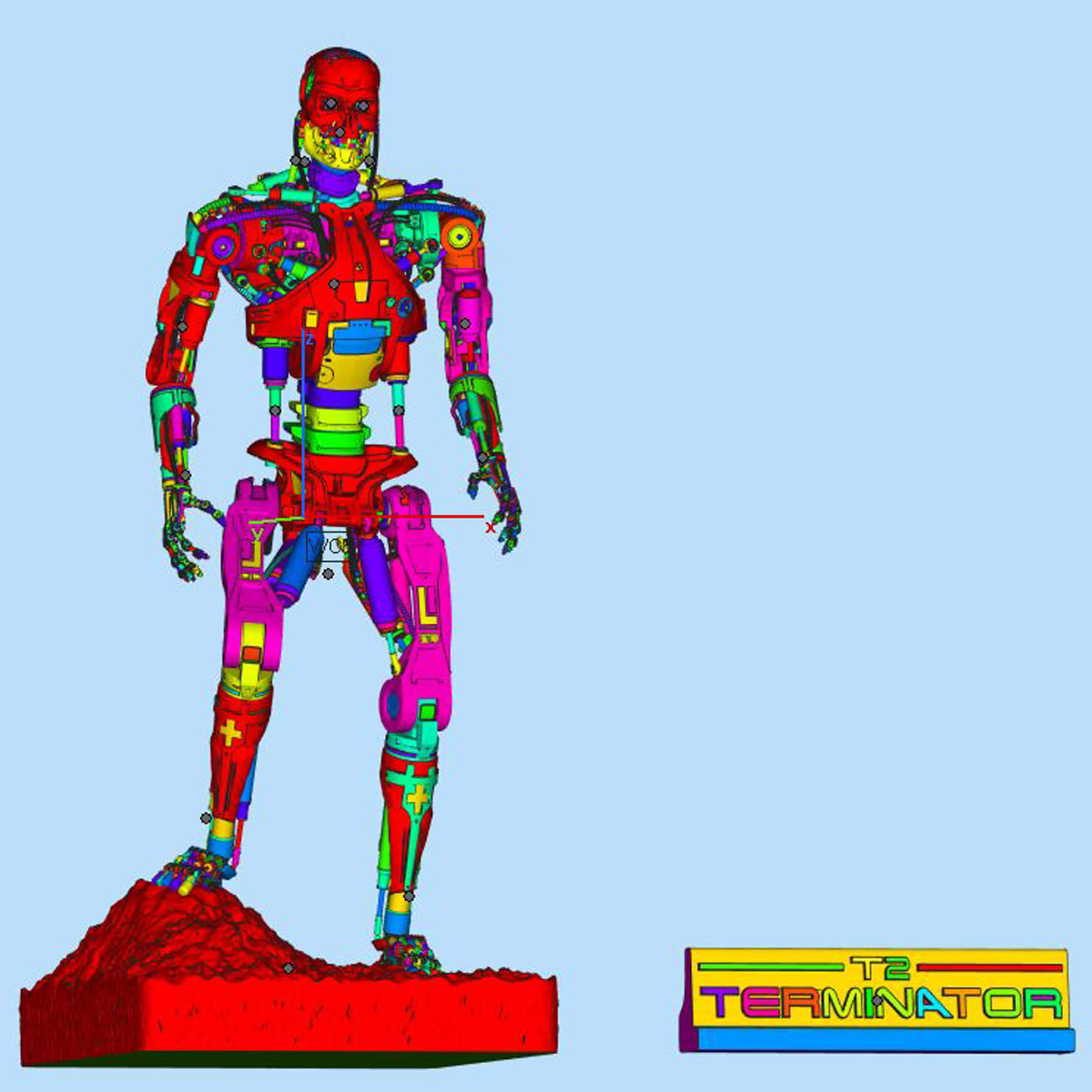 T-800 T2 Terminator High Detal 3D Model by SKYNET-2029