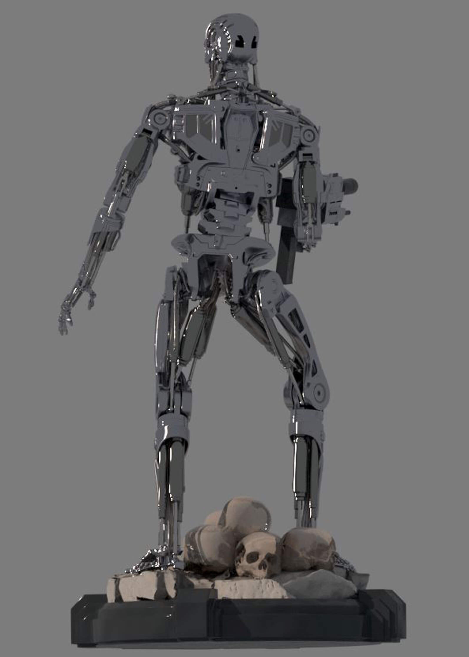 T-800 Terminator 2 Judgment Day High Detal 3D Model by SKYNET-2029