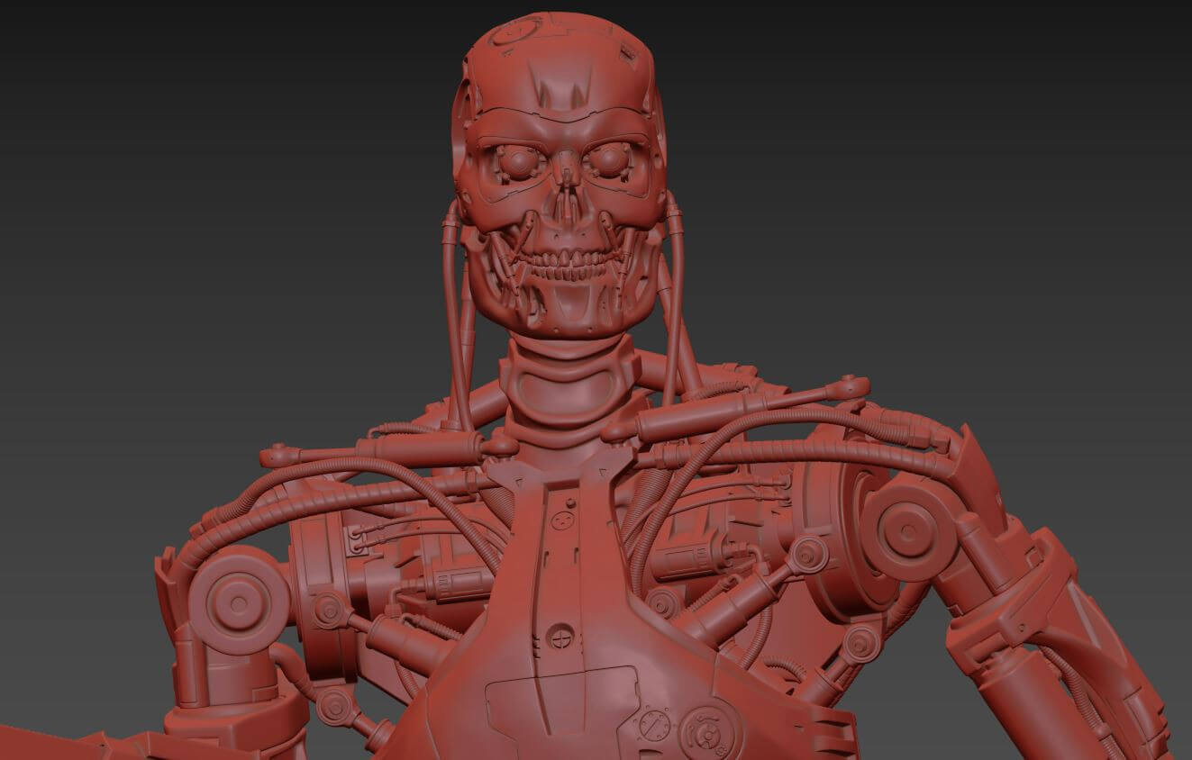 T-800 Terminator 2 Judgment Day High Detal 3D Model by SKYNET-2029