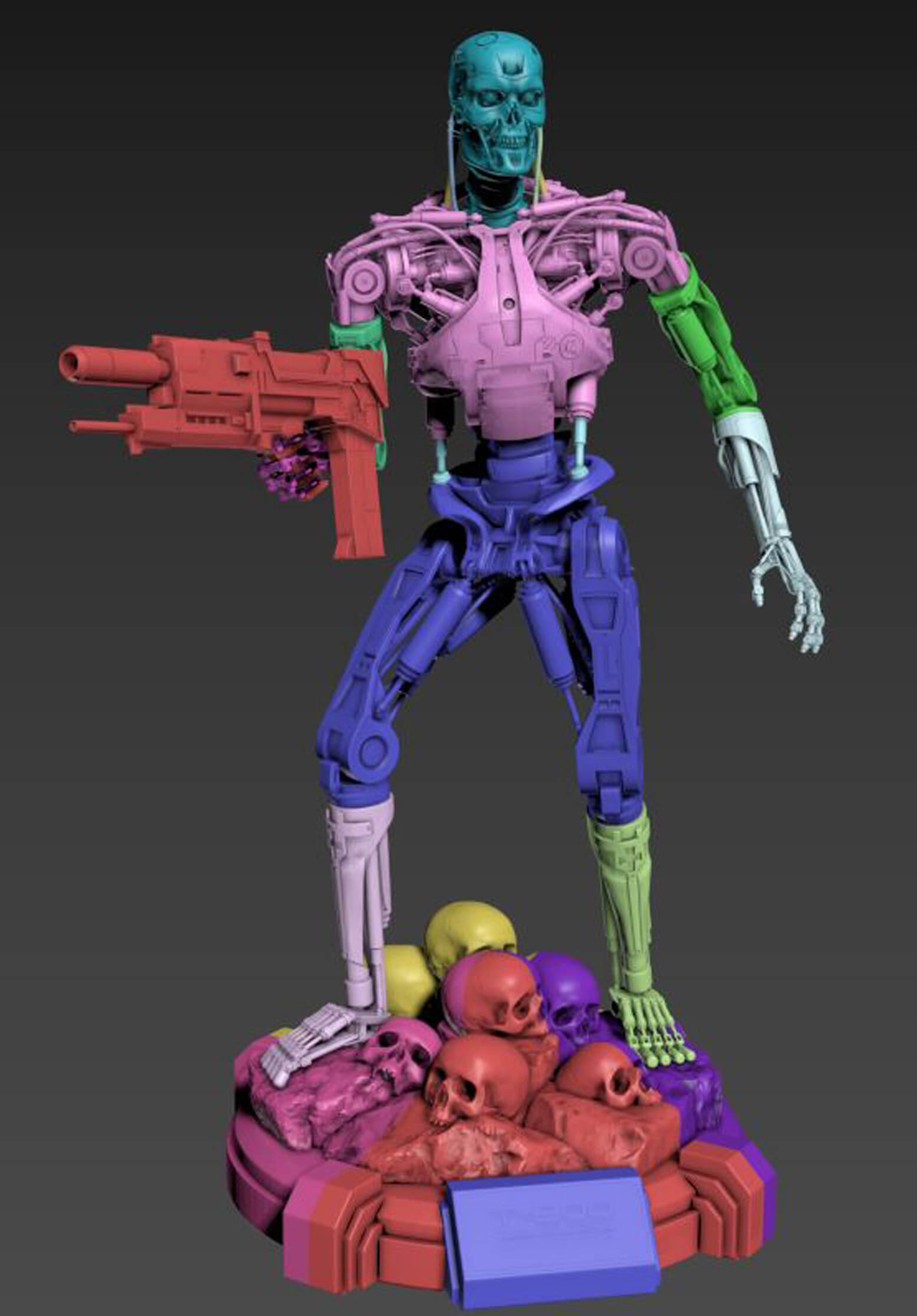 T-800 Terminator 2 Judgment Day High Detal 3D Model by SKYNET-2029