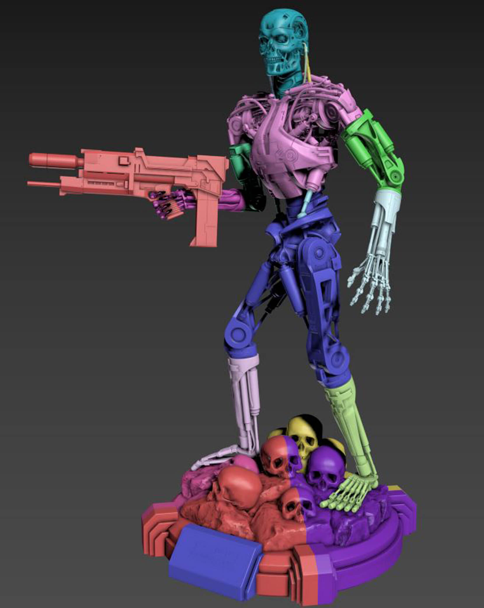 T-800 Terminator 2 Judgment Day High Detal 3D Model by SKYNET-2029