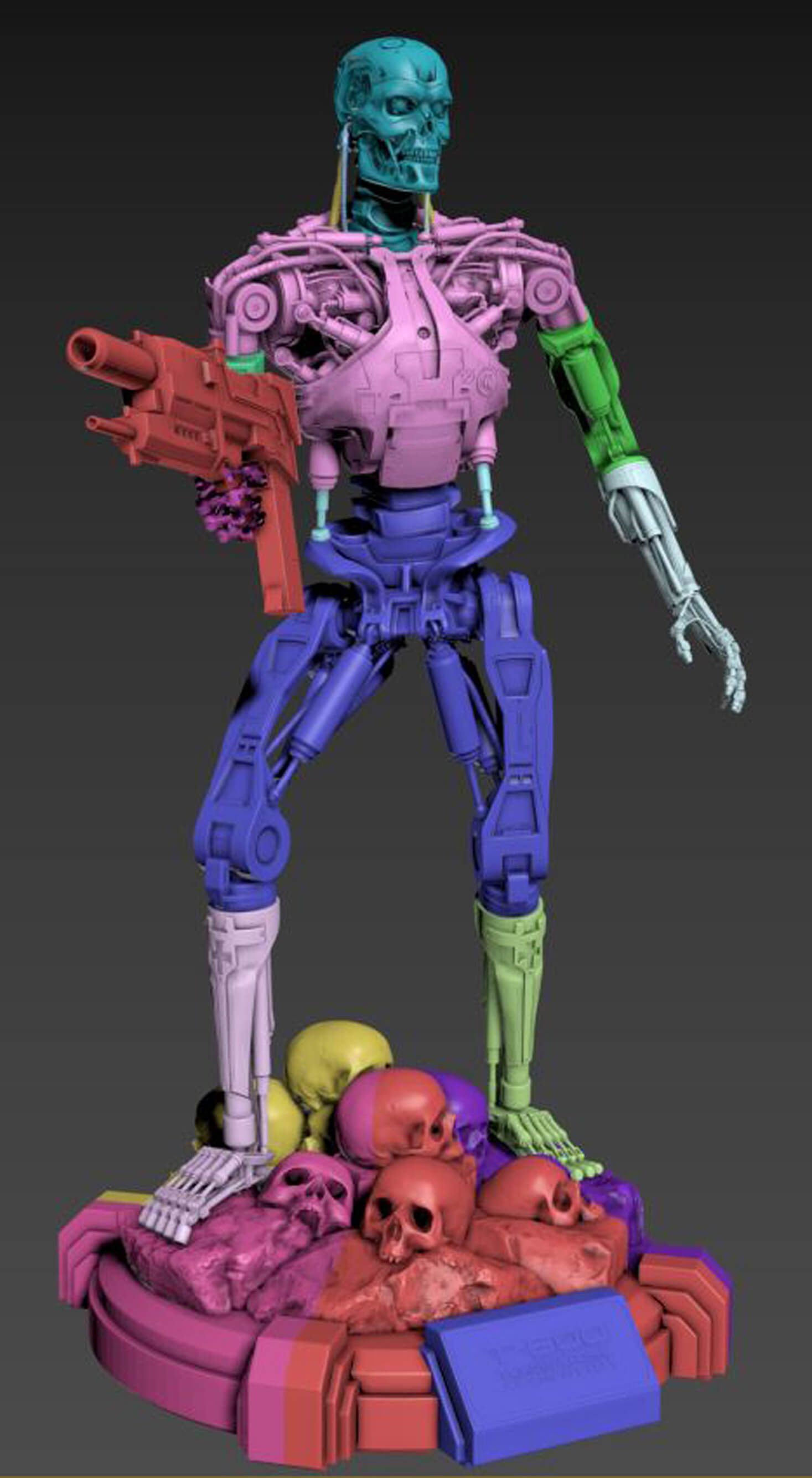 T-800 Terminator 2 Judgment Day High Detal 3D Model by SKYNET-2029