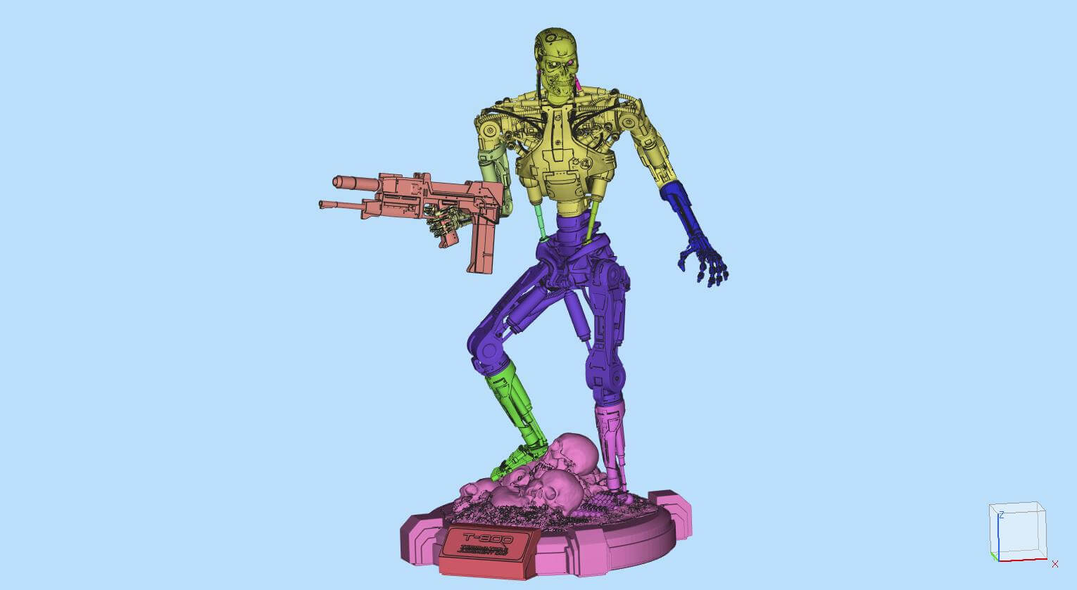 T-800 Terminator 2 Judgment Day V2 High Detal 3D Model by SKYNET-2029