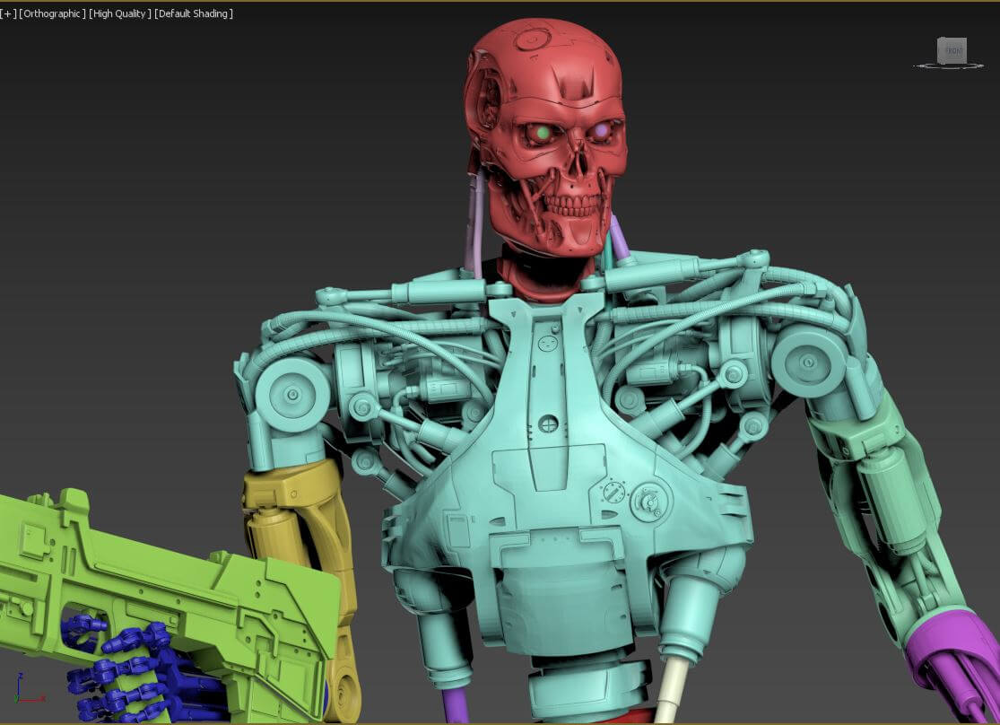 T-800 Terminator 2 Judgment Day V2 High Detal 3D Model by SKYNET-2029