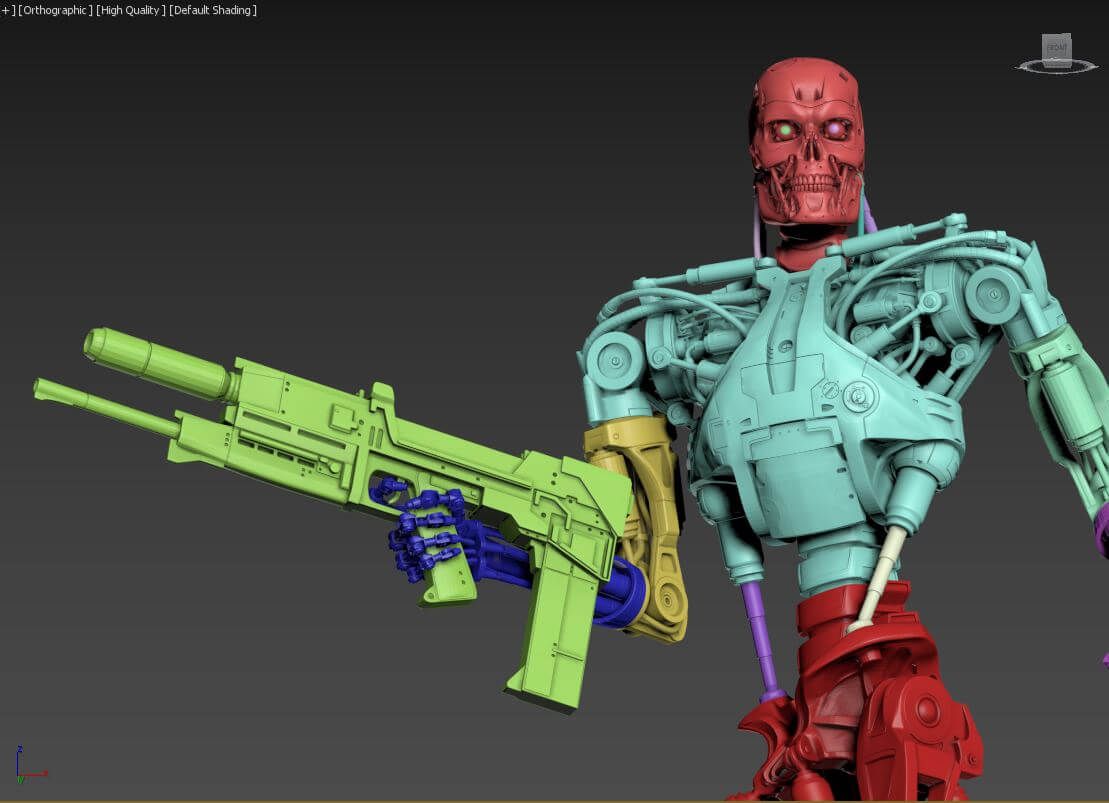 T-800 Terminator 2 Judgment Day V2 High Detal 3D Model by SKYNET-2029