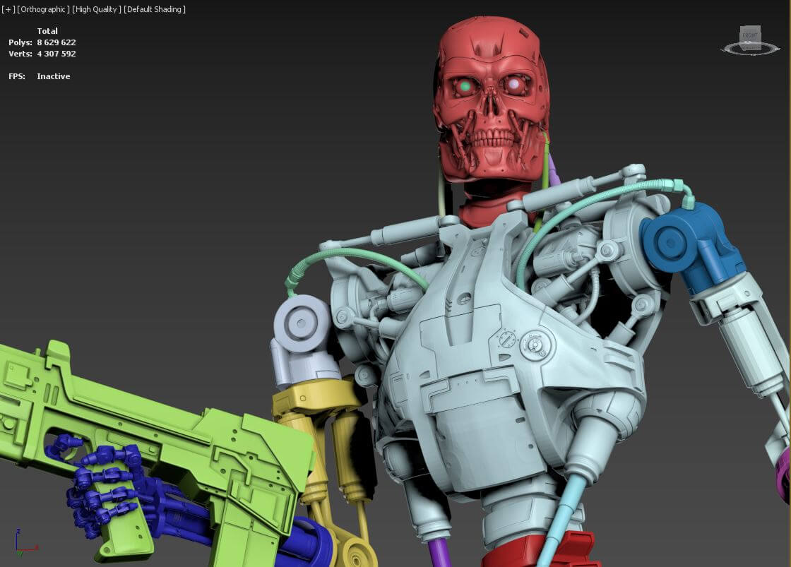 T-800 Terminator 2 Judgment Day V2 3D Model by SKYNET-2029