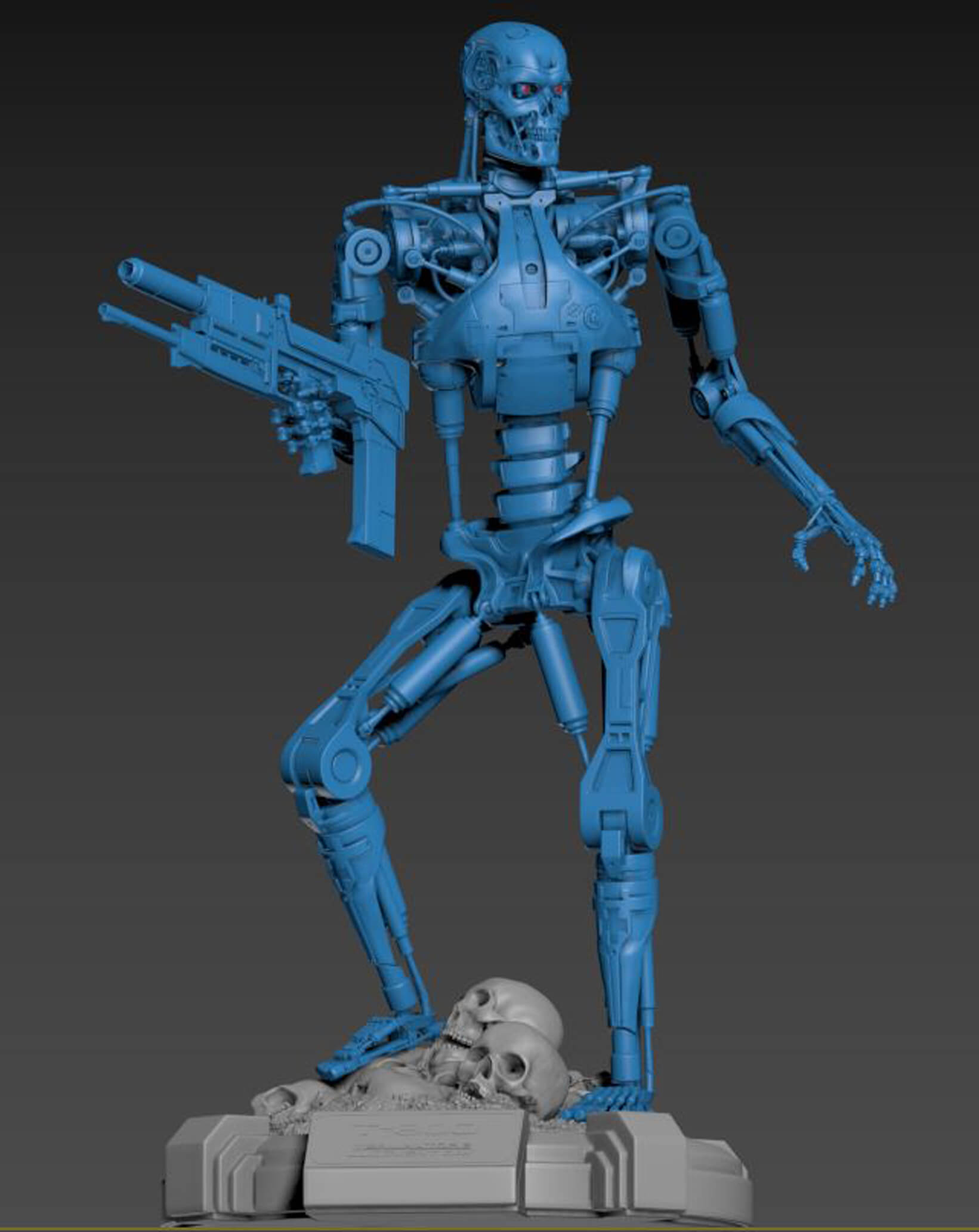 T-800 Terminator 2 Judgment Day V2 3D Model by SKYNET-2029