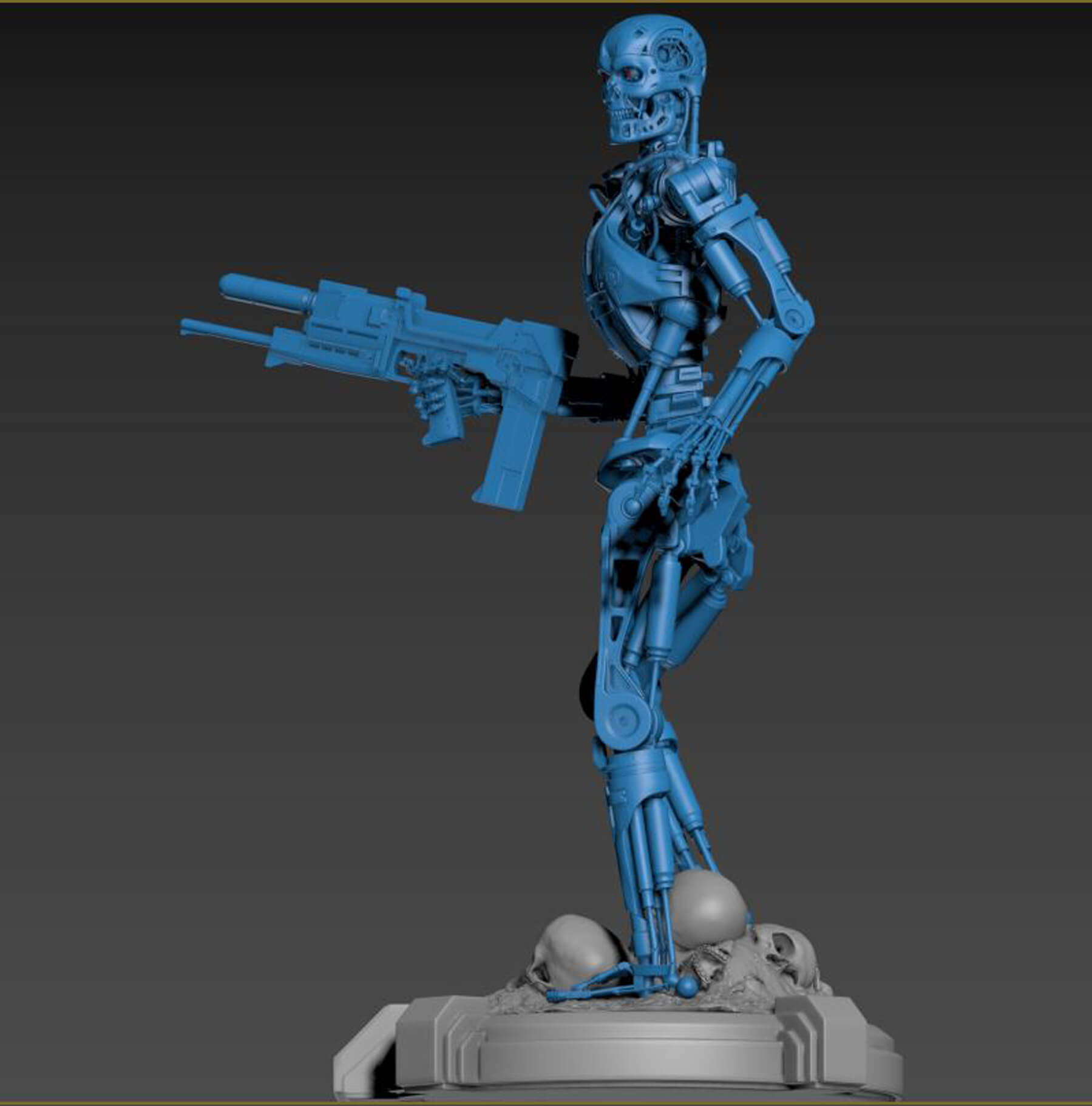 T-800 Terminator 2 Judgment Day V2 3D Model by SKYNET-2029