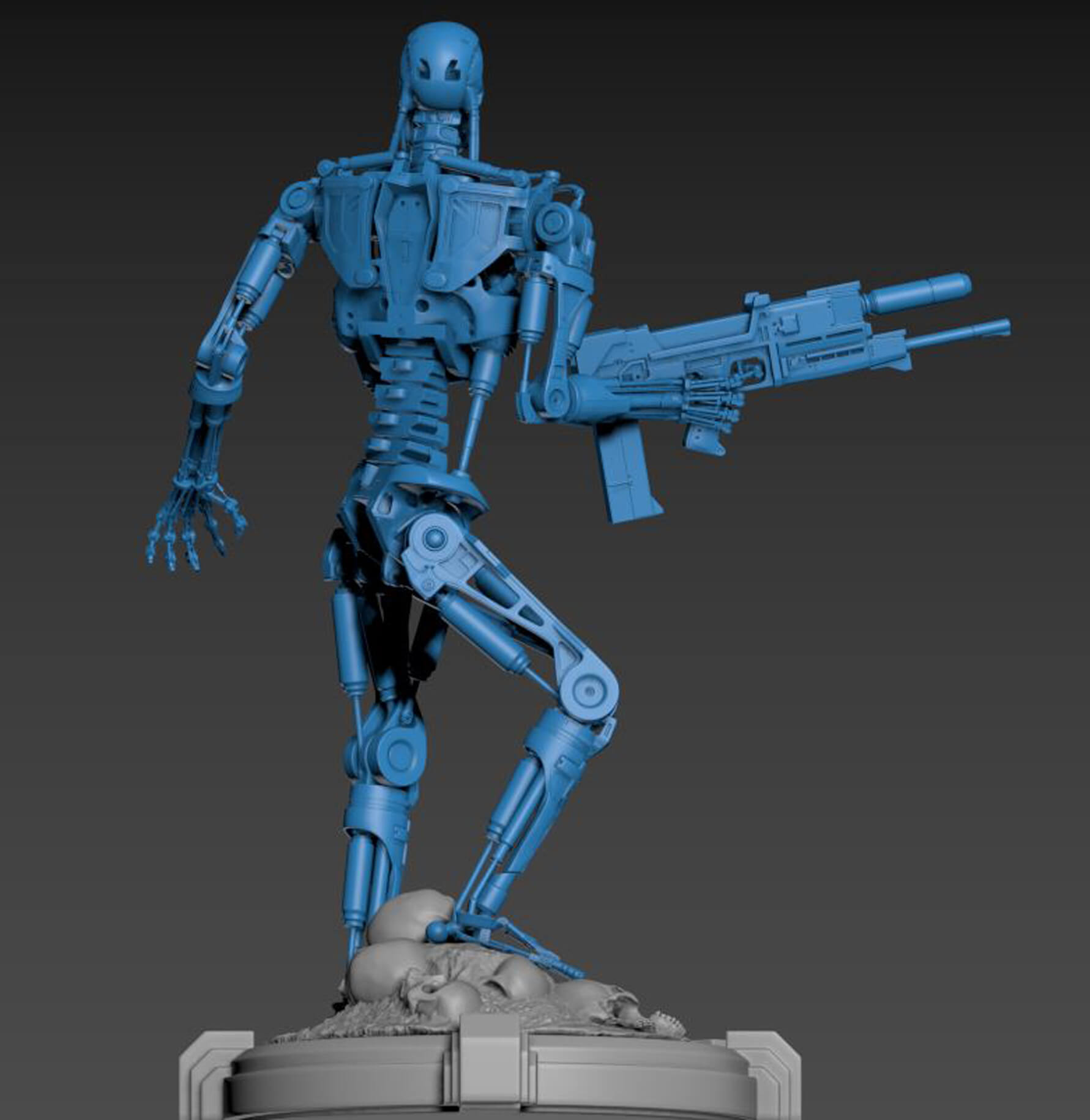 T-800 Terminator 2 Judgment Day V2 3D Model by SKYNET-2029