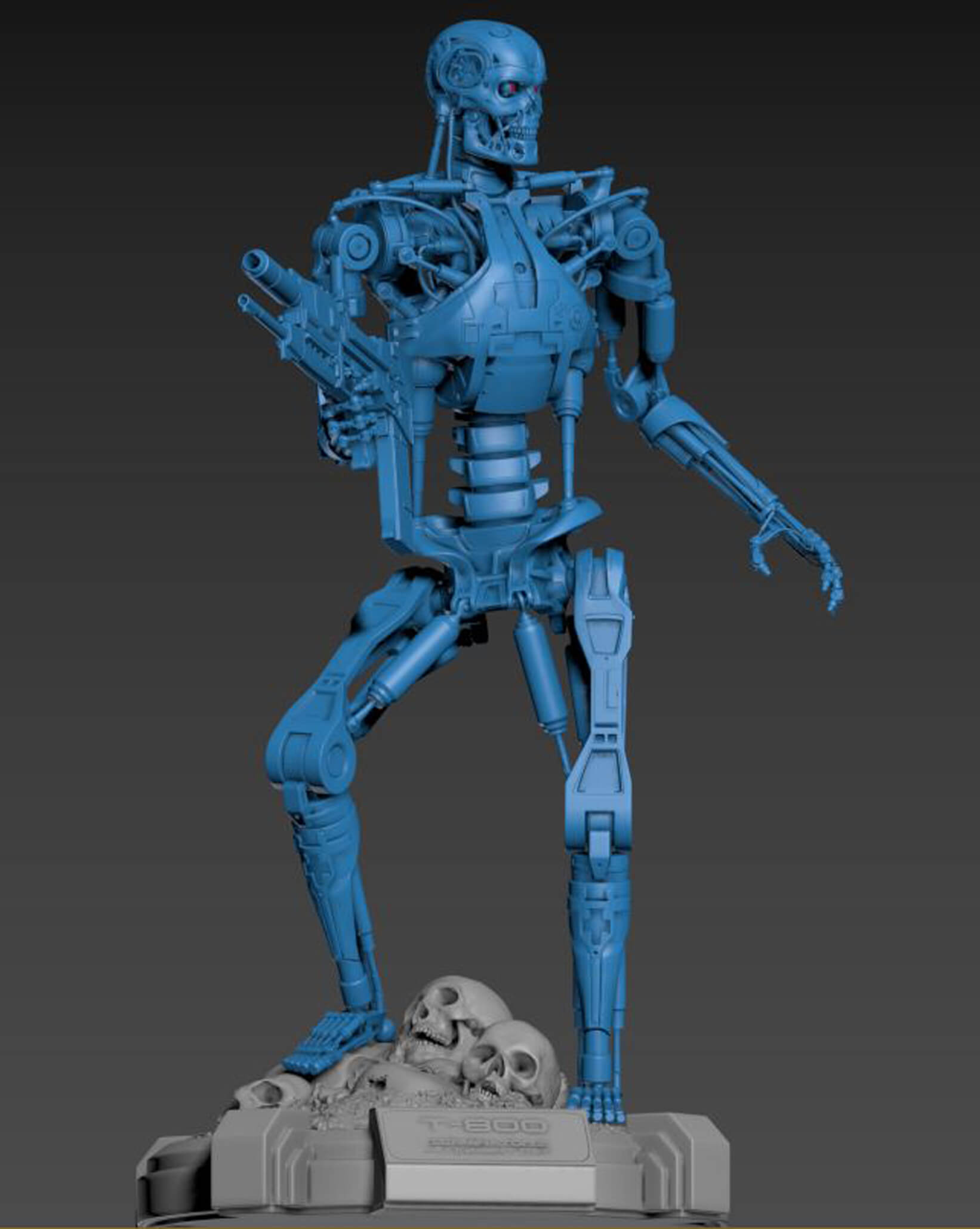 T-800 Terminator 2 Judgment Day V2 3D Model by SKYNET-2029