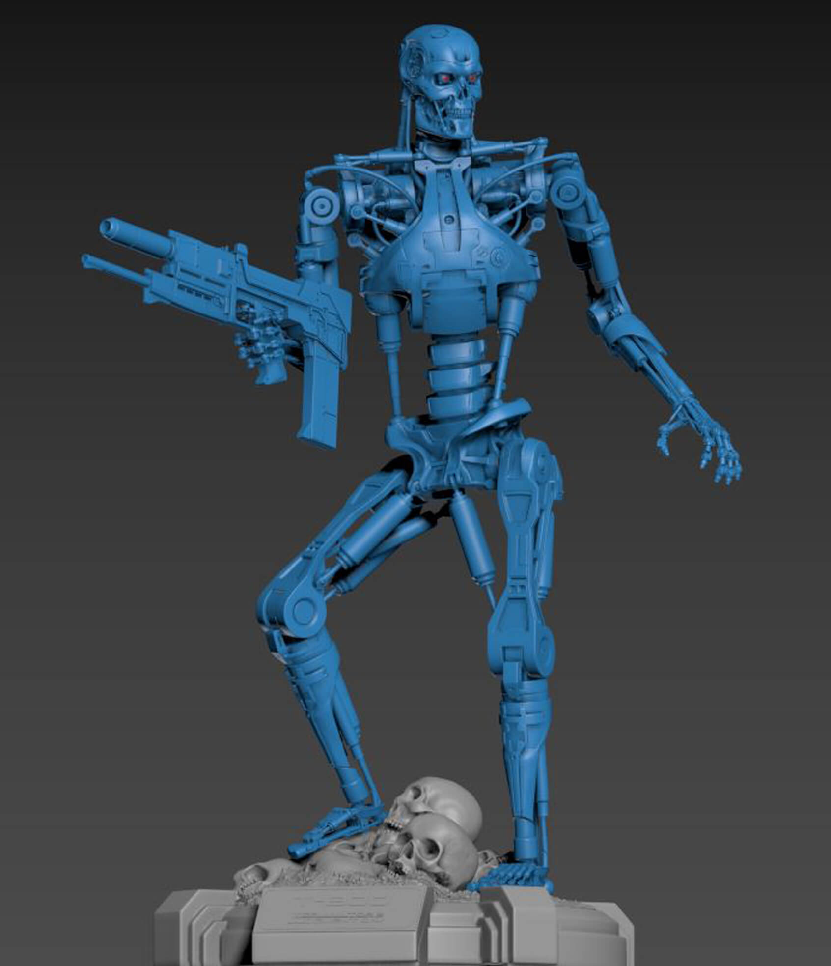 T-800 Terminator 2 Judgment Day V2 3D Model by SKYNET-2029