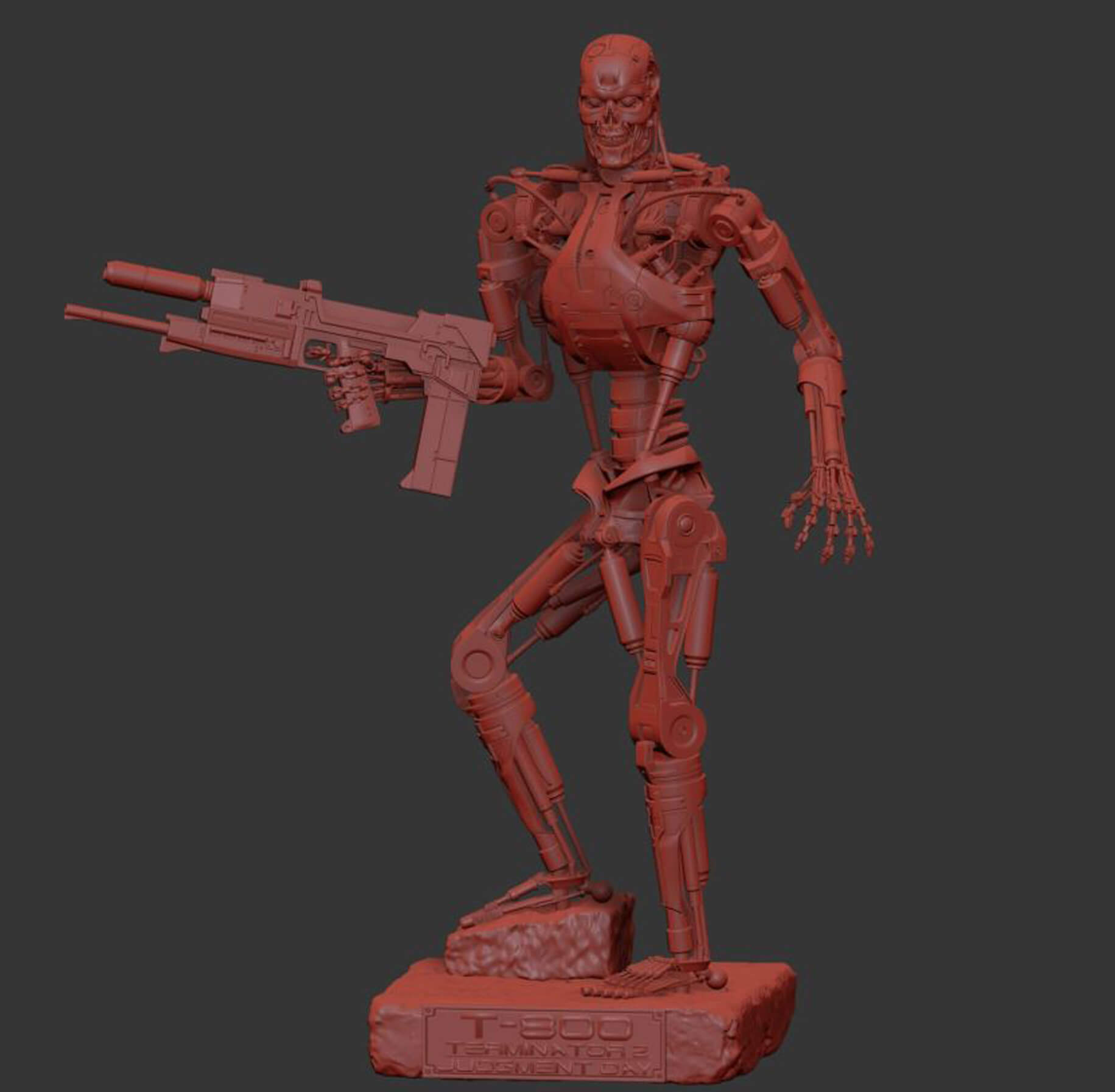 T-800 Terminator 2 Judgment Day V3 3D Model by SKYNET-2029