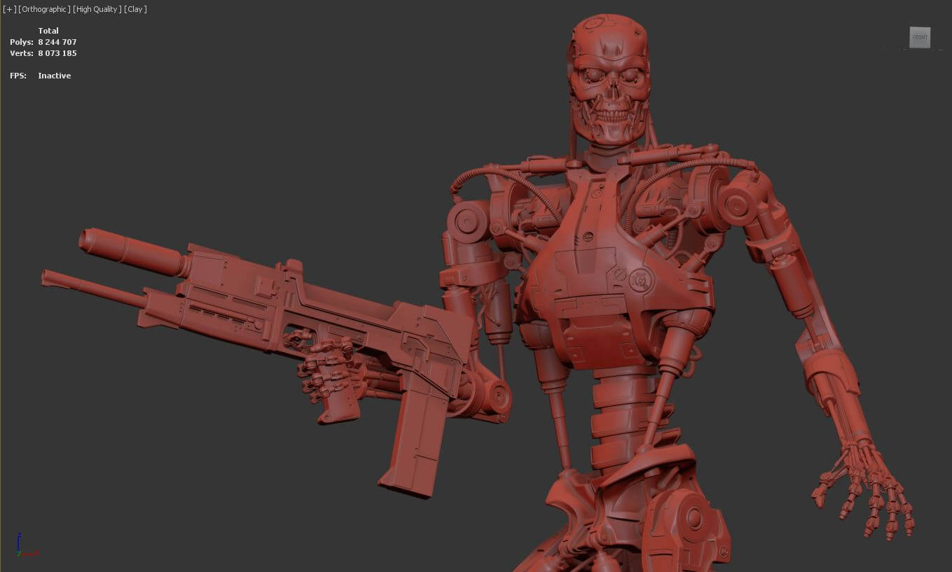 T-800 Terminator 2 Judgment Day V3 3D Model by SKYNET-2029
