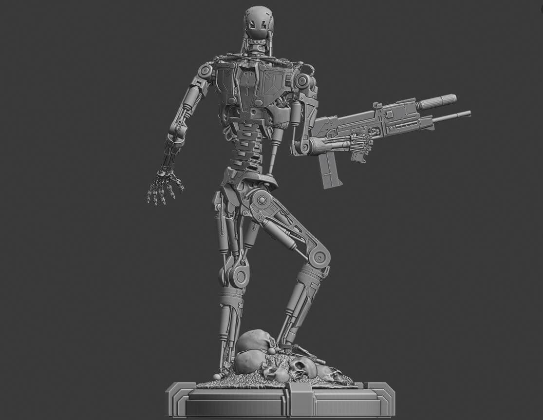 T-800 Terminator 2 Judgment Day V3 3D Model by SKYNET-2029