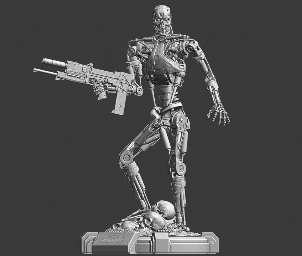 T-800 Terminator 2 Judgment Day V3 3D Model by SKYNET-2029