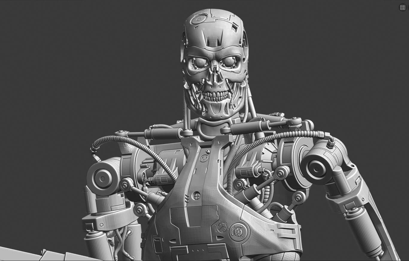 T-800 Terminator 2 Judgment Day V3 3D Model by SKYNET-2029
