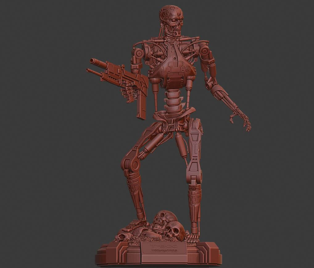 T-800 Terminator 2 Judgment Day V3 3D Model by SKYNET-2029