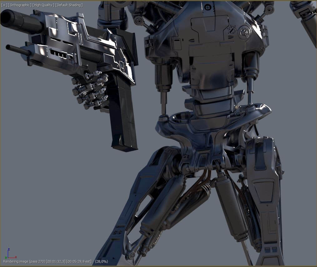 T-800 Terminator 2 Judgment Day 3D Model by SKYNET-2029