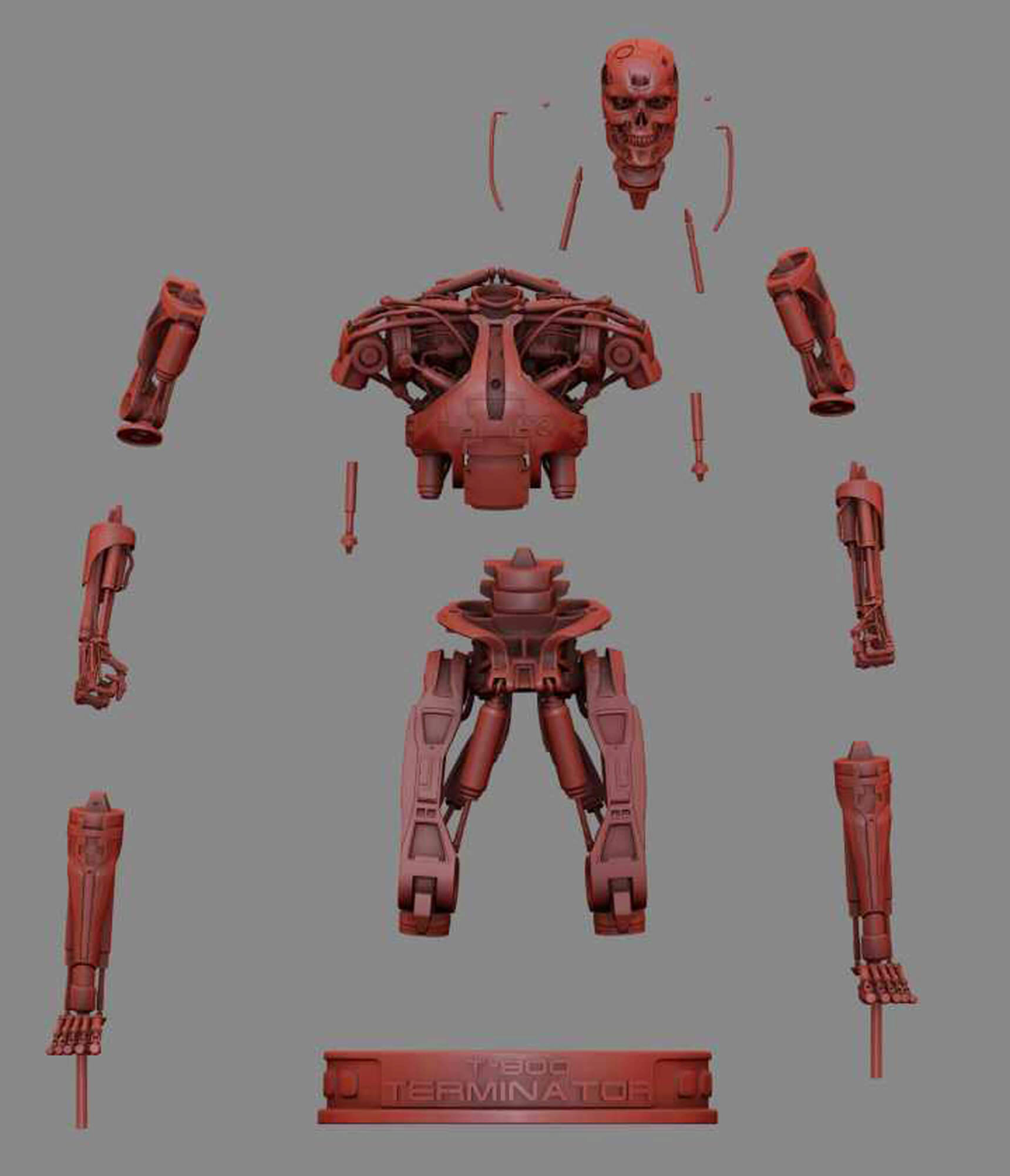 T-800 Terminator High Detal 3D Model by SKYNET-2029