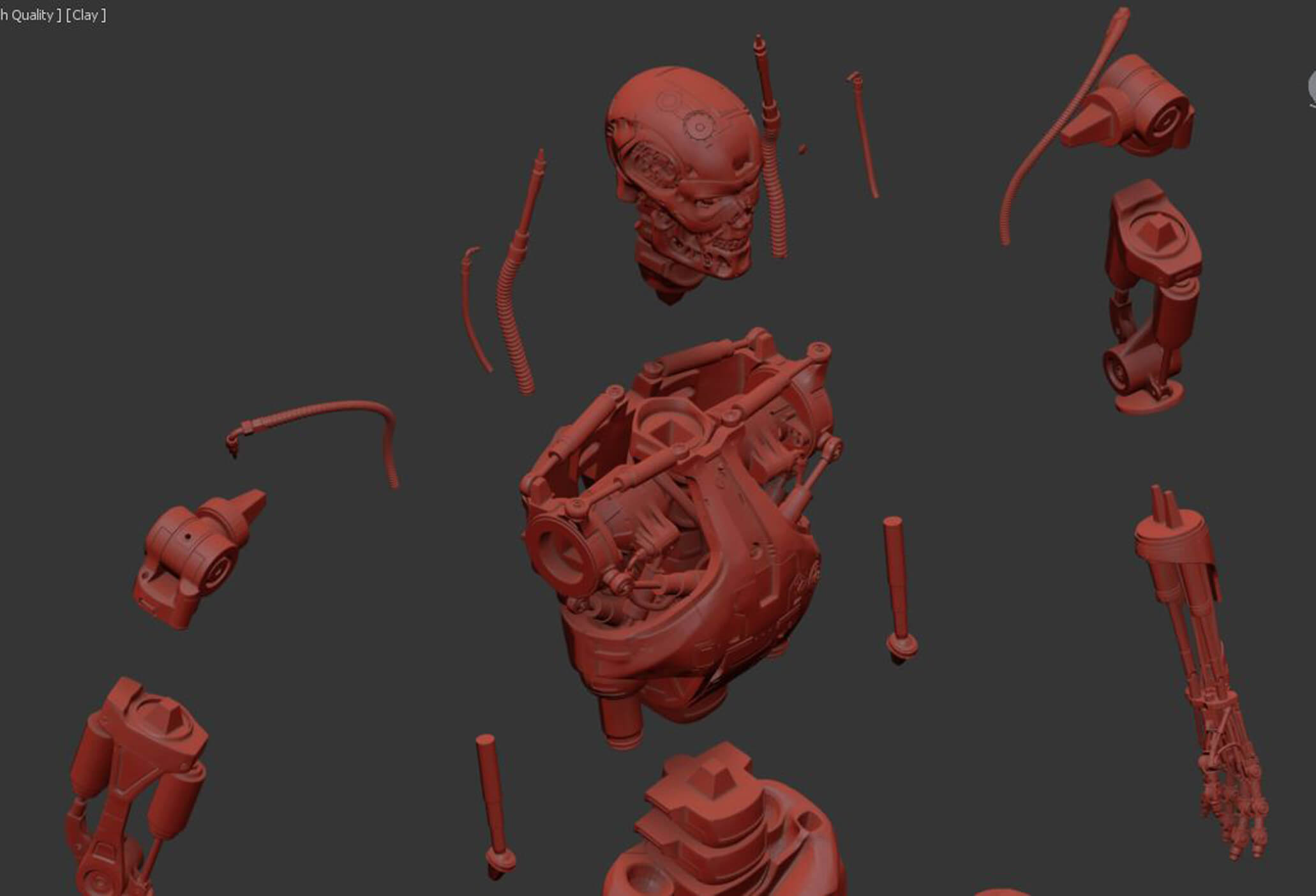 T-800 Terminator V2 3D Model by SKYNET-2029