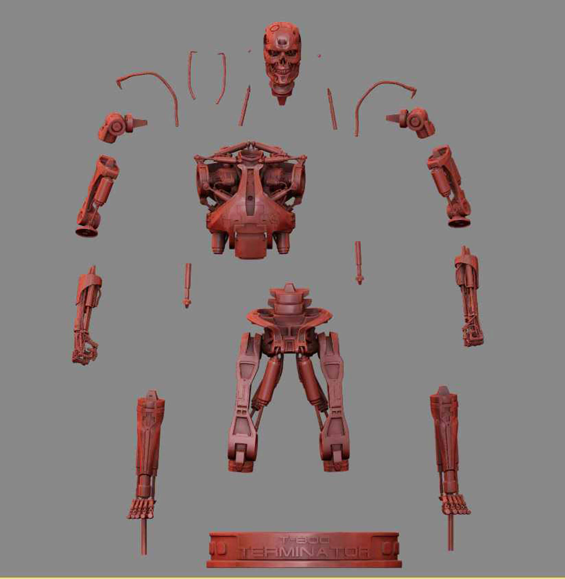 T-800 Terminator 3D Model by SKYNET-2029