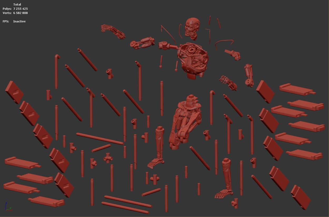 T-800 The Terminator V2 3D Model by SKYNET-2029