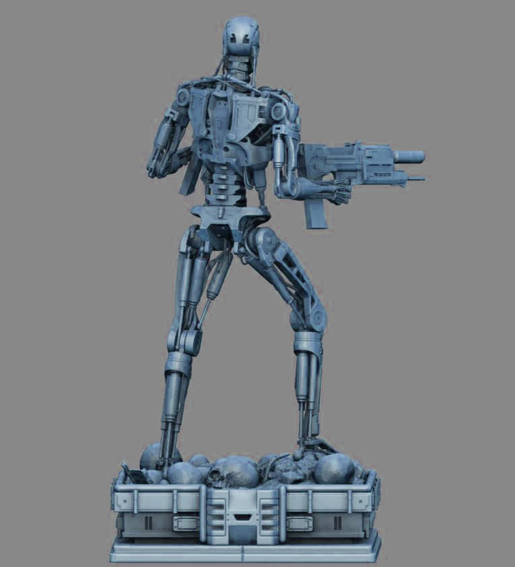 Terminator T-800 Endoskeleton High Detal 3D Model by SKYNET-2029