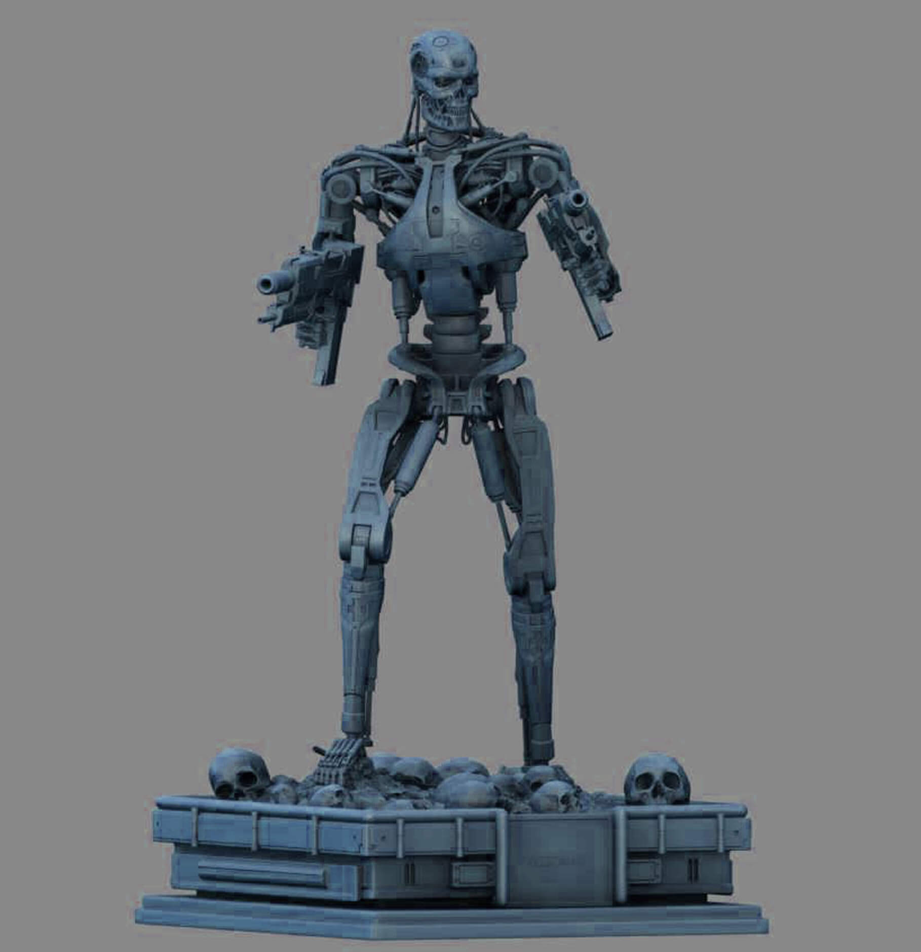 Terminator T-800 Endoskeleton High Detal 3D Model by SKYNET-2029