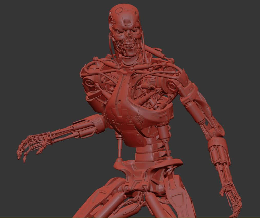 Terminator T-800 Endoskeleton Rekvizit T1 V2 High Detal 3D Model by ...