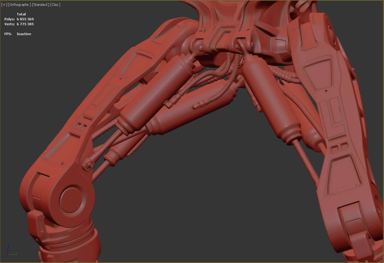 Terminator T-800 Endoskeleton Rekvizit T1 V2 High Detal 3D Model by ...