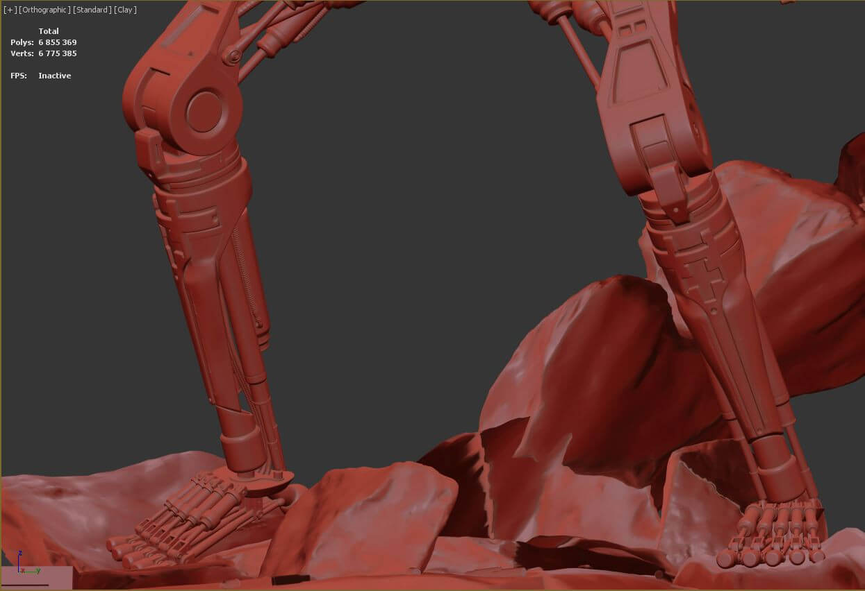 Terminator T-800 Endoskeleton Rekvizit T1 V2 High Detal 3D Model by ...
